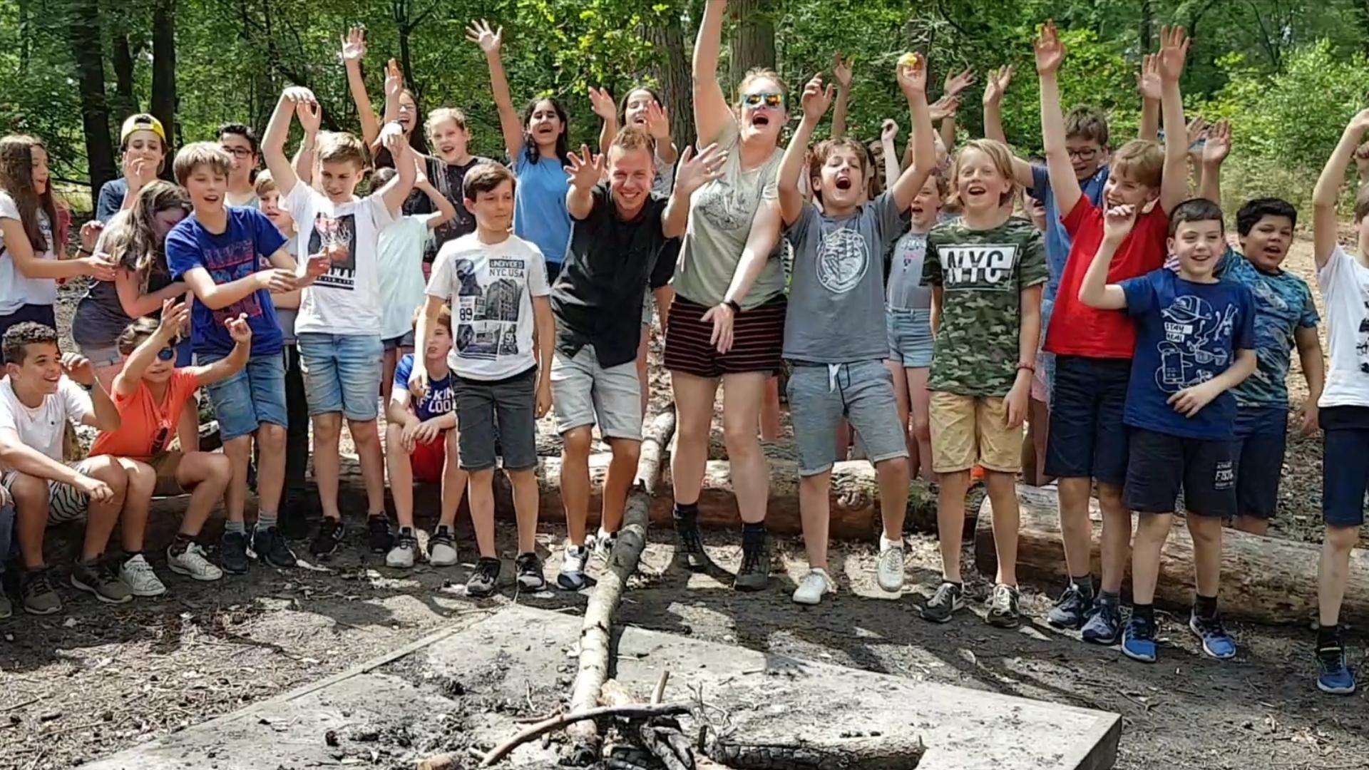 Groep 8 op Survivalkamp